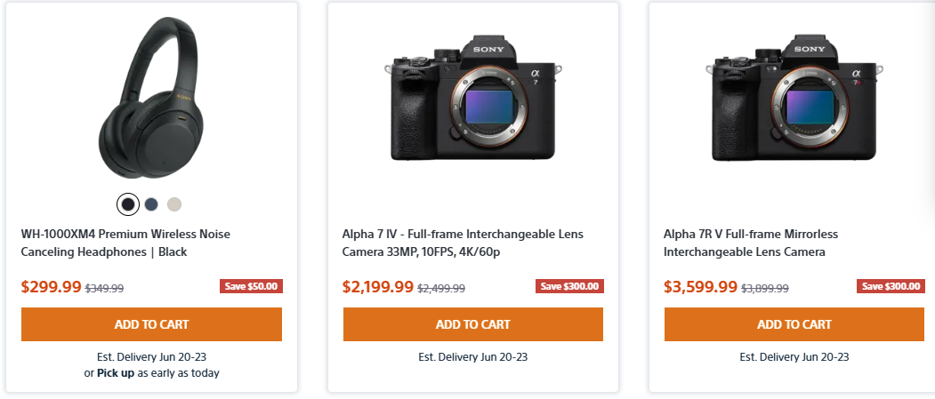 Sony Coupons - Up to $25 Off (No Codes Needed in July)