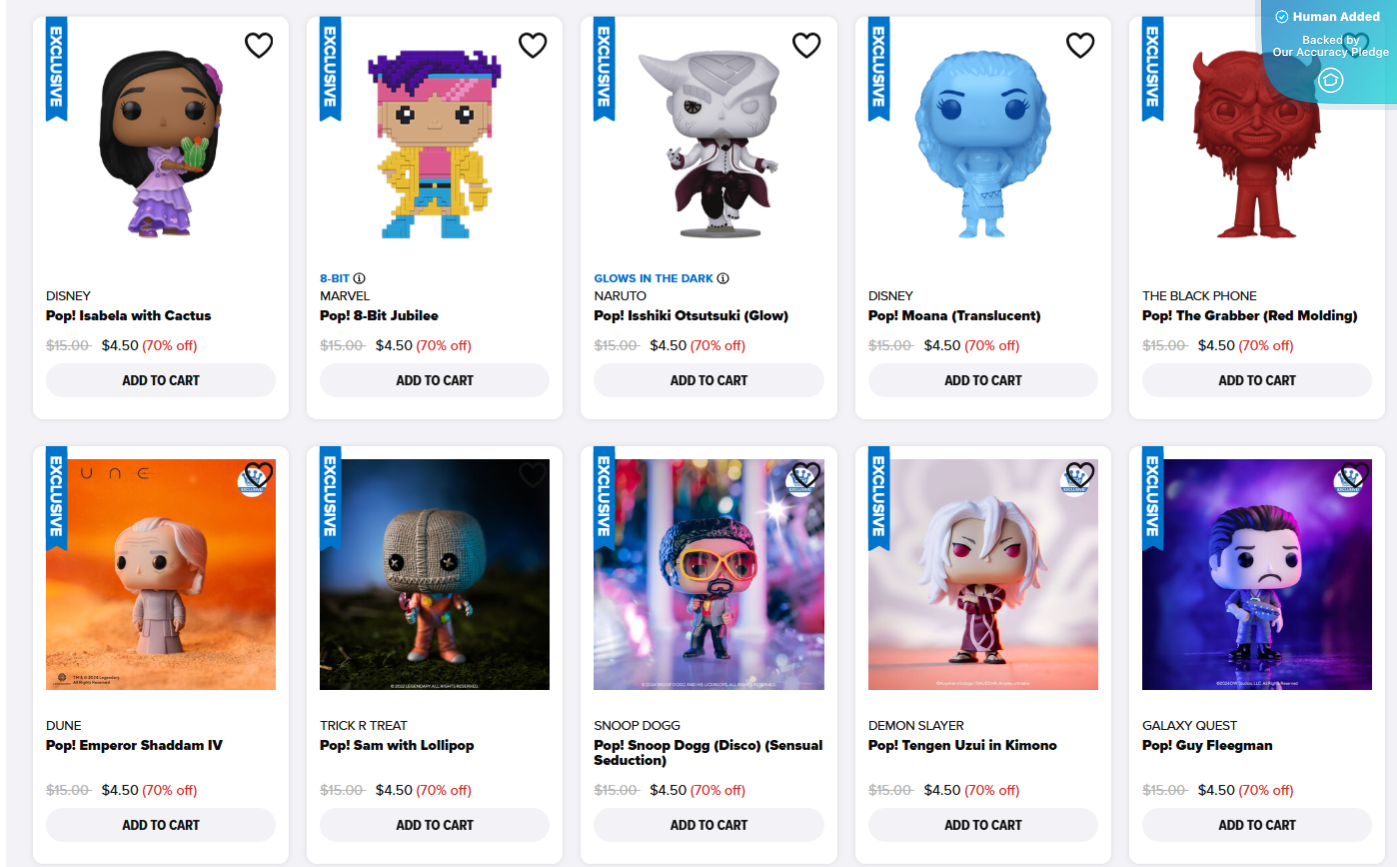 Funko - Verified Coupons + Discount Code for July 2025