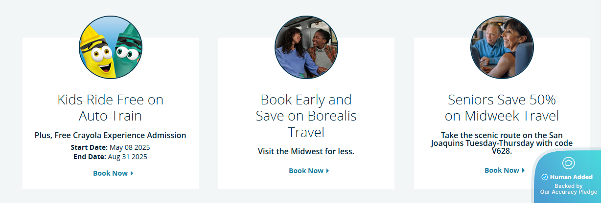 Amtrak Verified Coupons + Discount Codes for July 2025