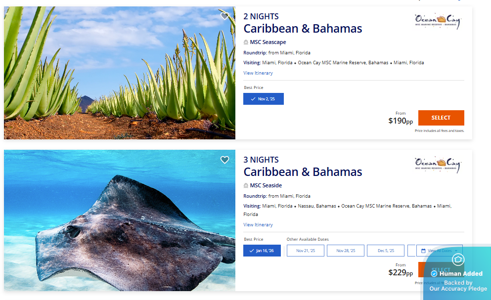 MSC Cruises Coupons - Up to $25 Off (No Codes Needed)