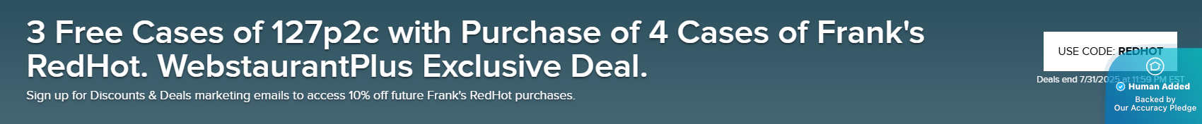 WebstaurantStore Verified Promo Codes - Up to 10% Off