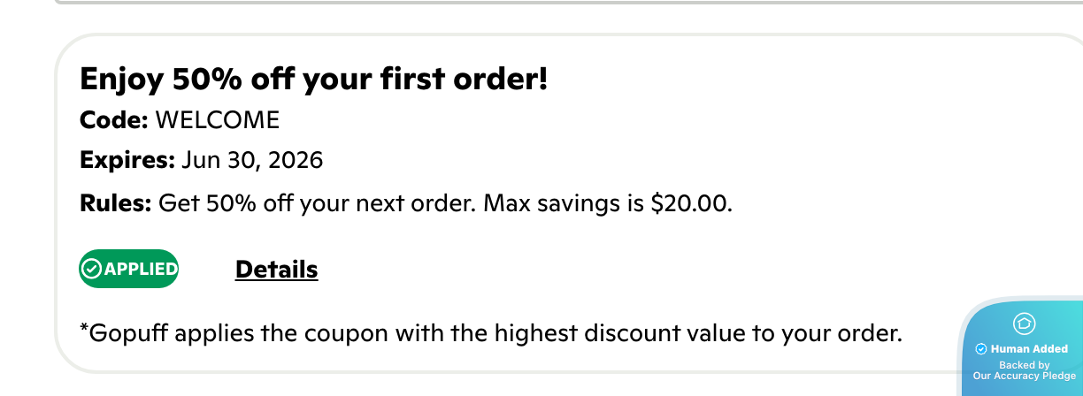 Gopuff - Coupons & Discount Code for August 2025