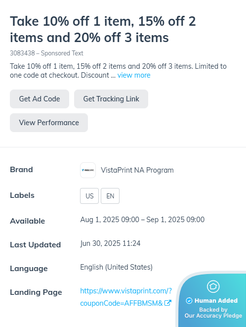 16 Vistaprint Coupons & Promo Codes for August 2025