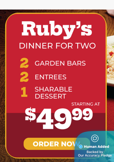 Ruby Tuesday Coupons & Promo Codes for July 2025