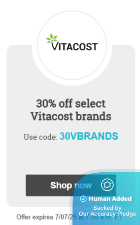 20% Off + Vitacost Coupons & Promo Codes – July 2025