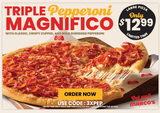 30% Off + Marco's Pizza Coupons & Promo Codes – July 25