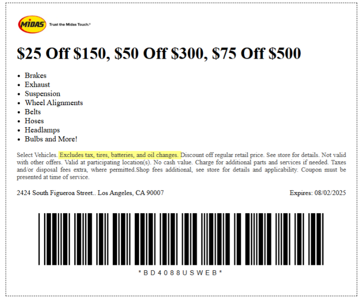 11 Midas Offers & Deals: Verified Savings in Sep 25