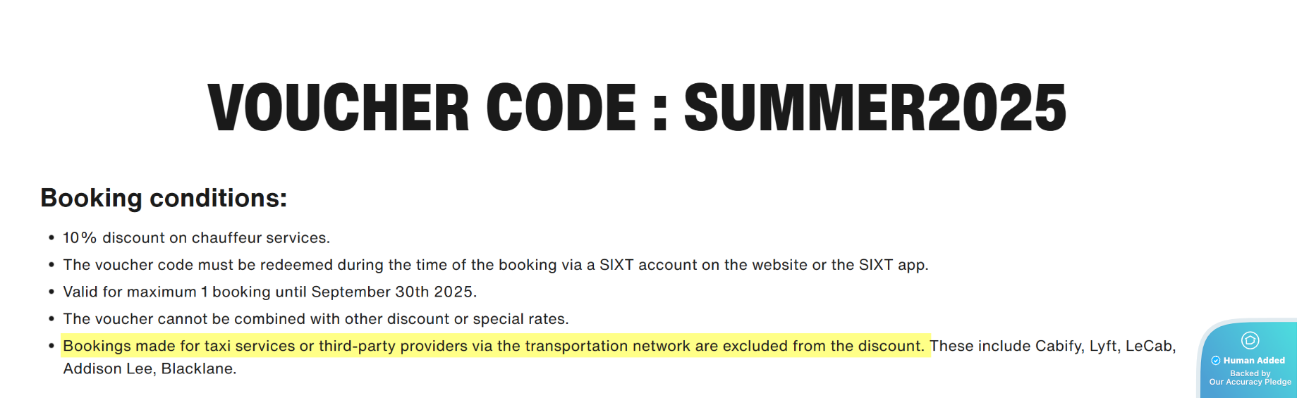 SIXT - Coupons & Discount Code for September 2025