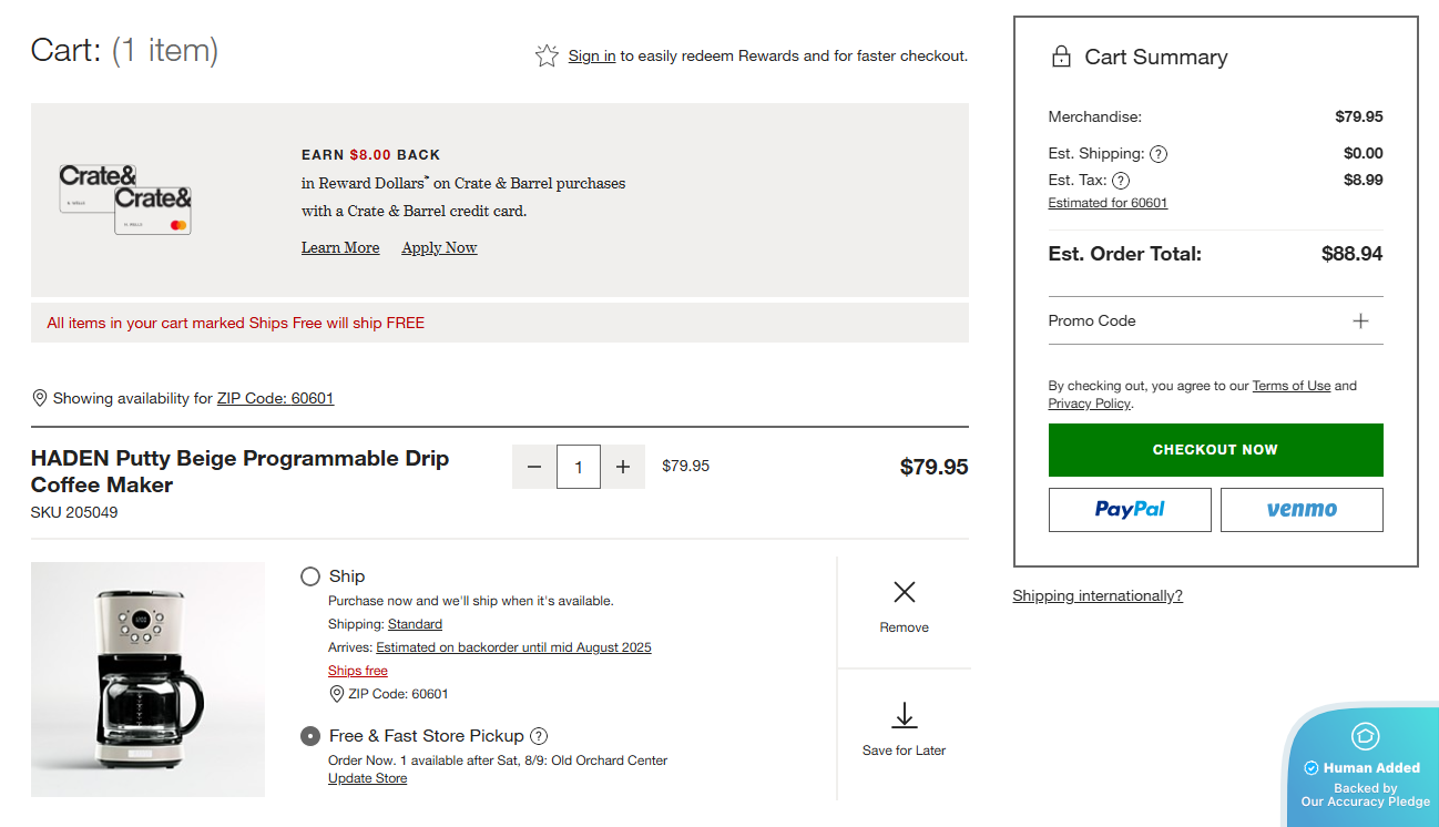 Crate and Barrel - Coupons & Promo Code for August 2025