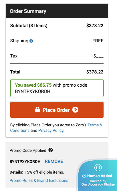 Zoro Verified Promo Codes - Take up to 15% Off (Aug 25)