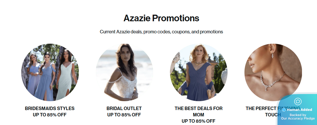 Azazie Verified Promo Codes - Take up to 10% Off (Aug)