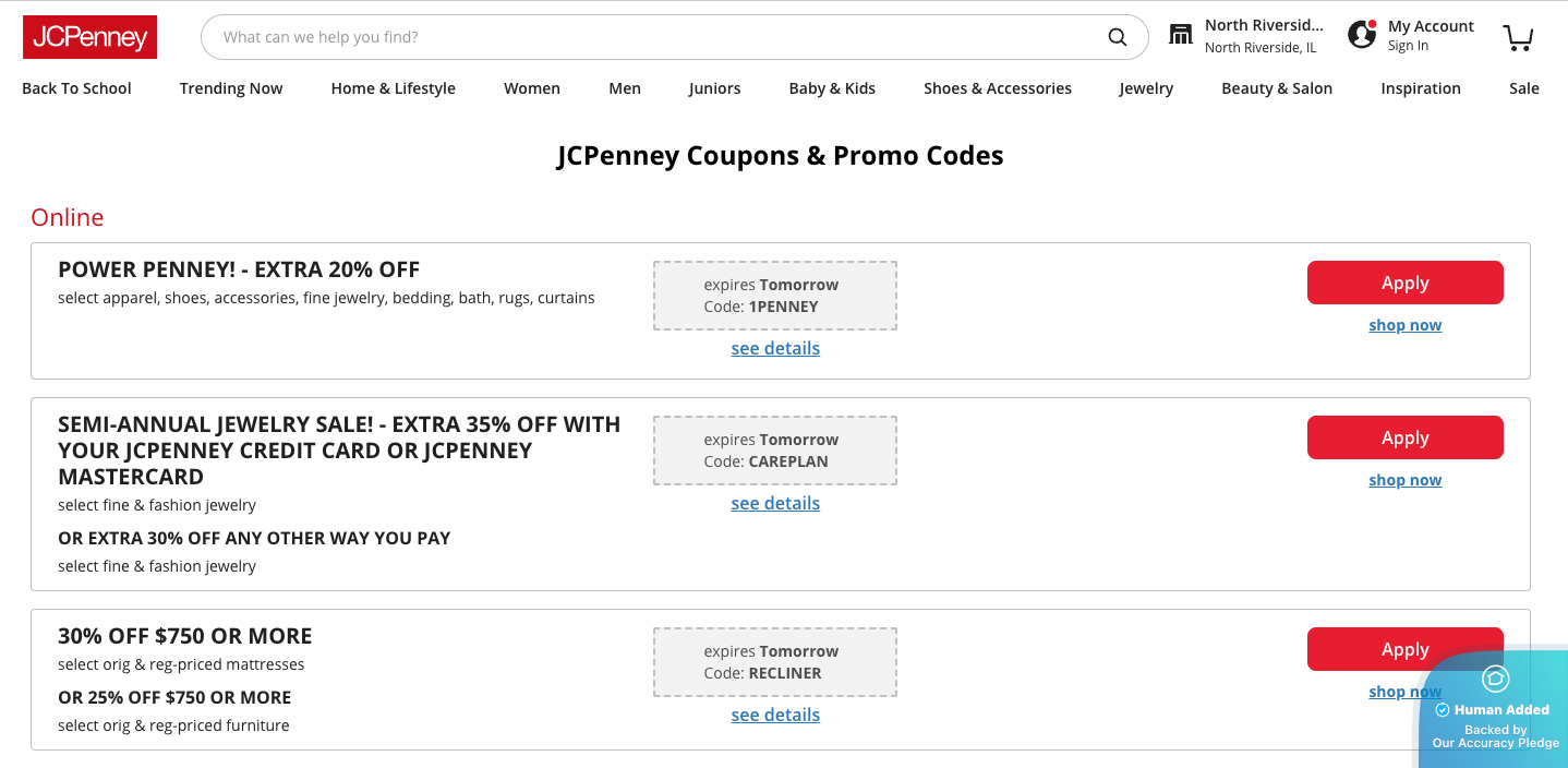 20% Off + JCPenney Coupons & Promo Codes – August 2025