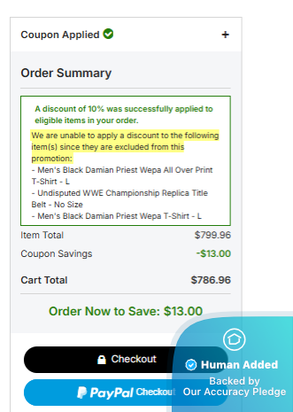 WWE Shop - Coupons & Discount Code for September 2025