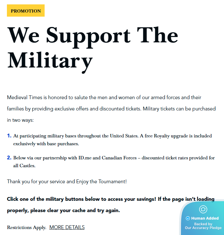 10 Medieval Times Coupons & Promo Codes for Sep 2025