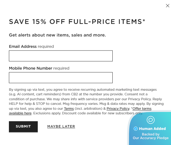 CB2 Coupons - Up to 15% Off (No Codes Needed in Sep 25)