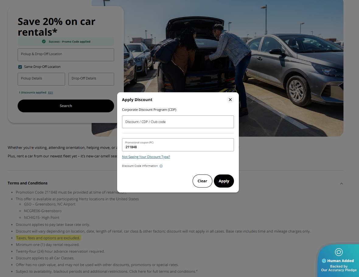 21 Hertz Coupons & Discount Codes for September 2025