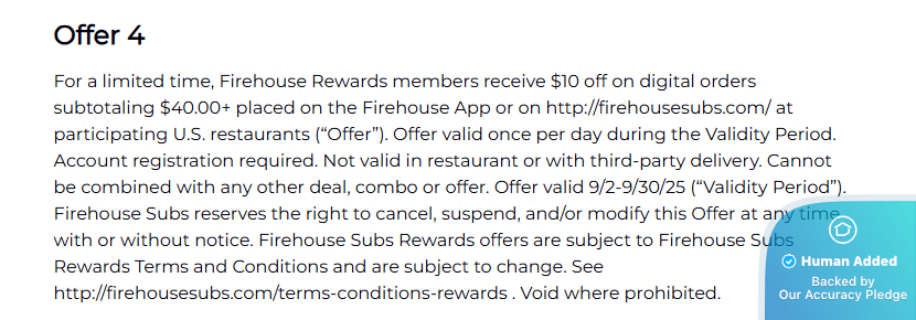 8 Firehouse Subs Deals – Instantly Save Today (Sep 25)