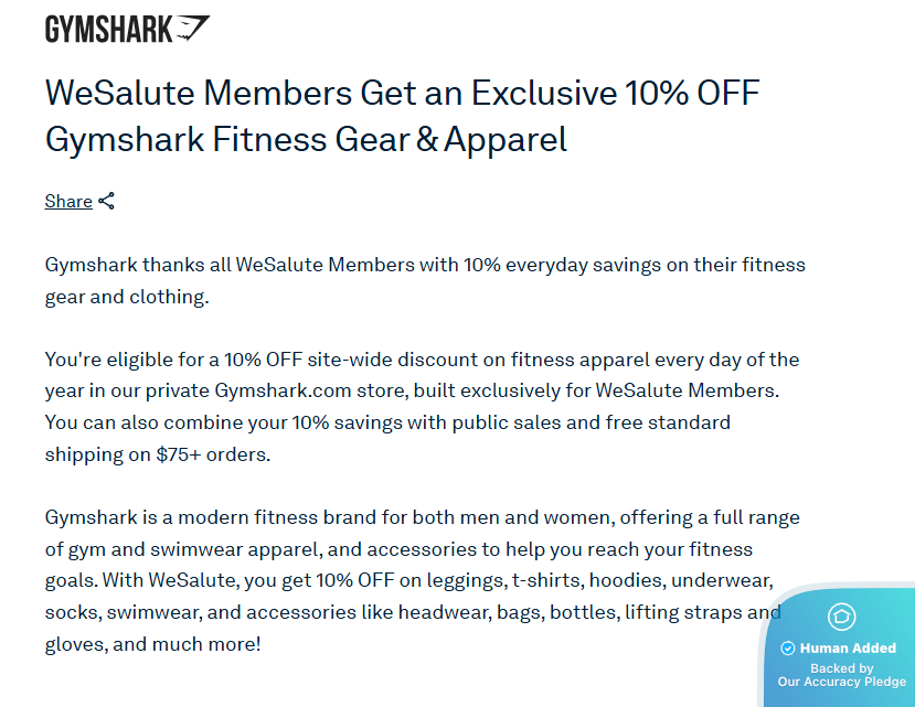 Gymshark - Coupons & Discount Code for September 2025