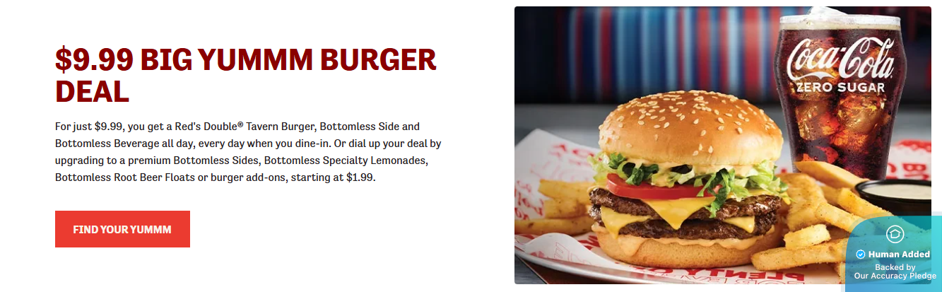 Save up to 15% with Red Robin Promo Codes in October 25