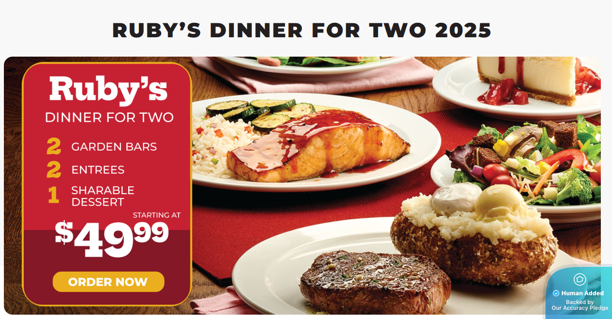 18 Ruby Tuesday Deals – Instantly Save Today (Oct 2025)
