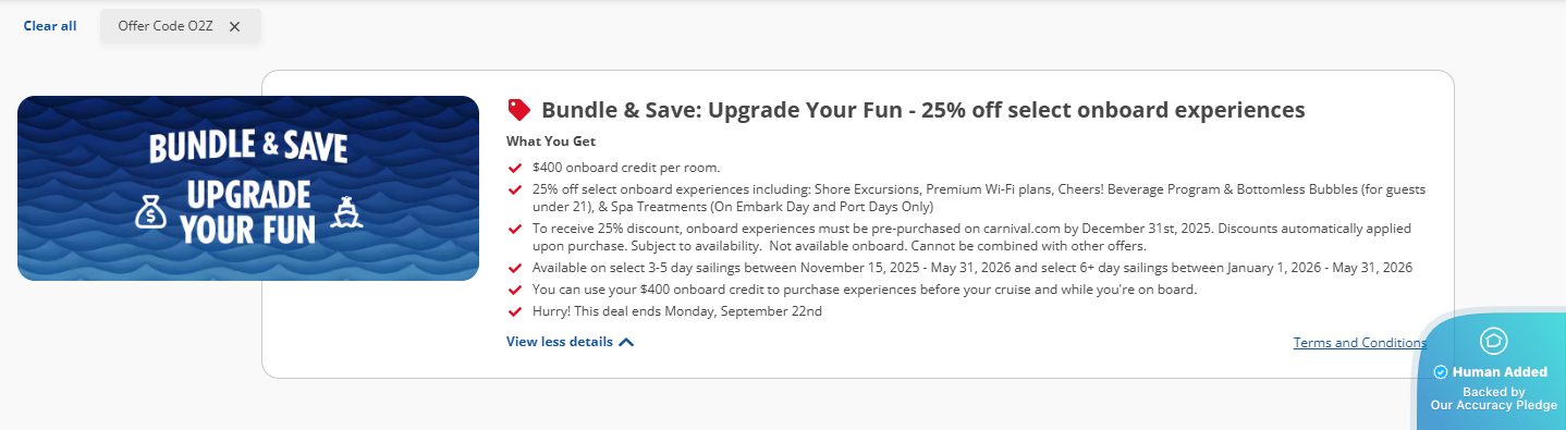 Carnival Cruise - Coupons & Promo Code for October 2025