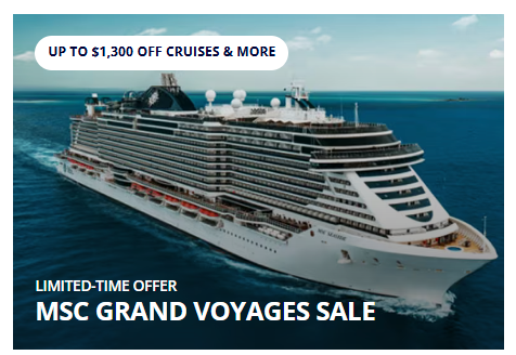 MSC Cruises Coupons - Up to $25 Off (No Codes Needed)