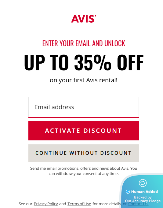 Avis Car Rental Verified Discount Codes - Up to $50 Off