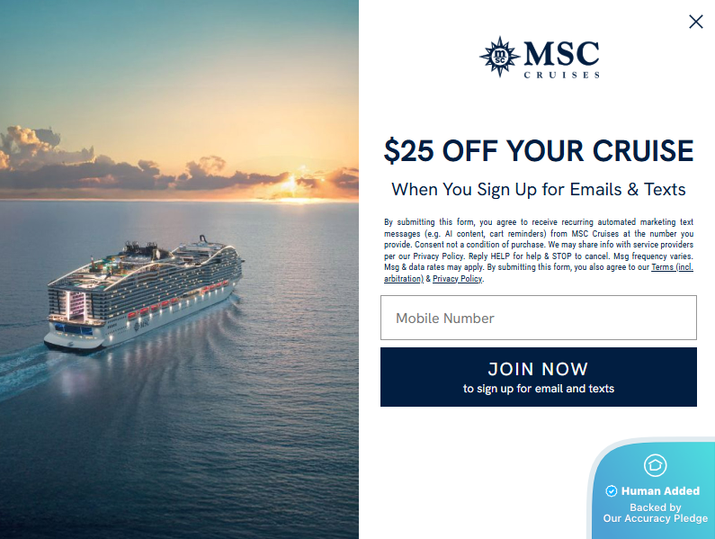 MSC Cruises Coupons - Up to $25 Off (No Codes Needed)