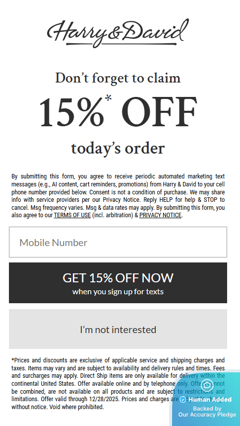 25% Off + Harry & David Coupons & Promo Codes – Oct 25