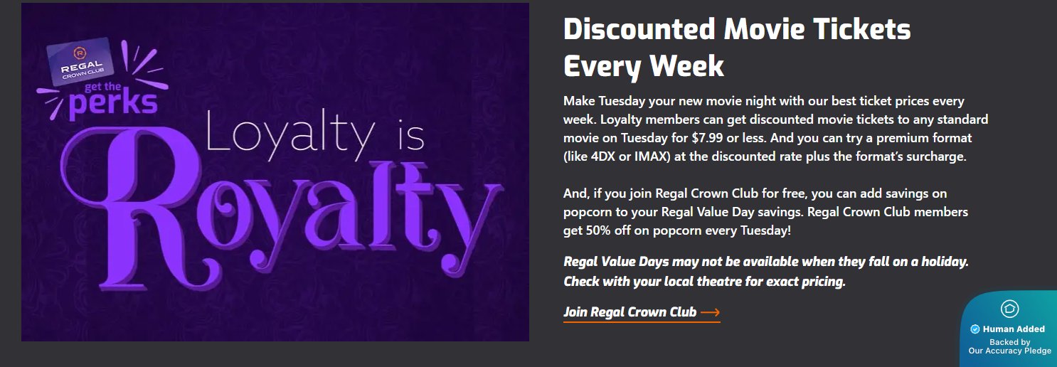 Regal Cinemas Coupons - Up to 15% Off (No Codes Needed)