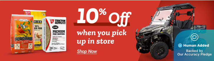 Tractor Supply Coupons - Up to 10% Off (No Code Needed)