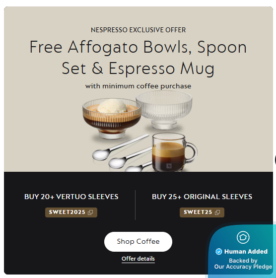 Nespresso Verified Promo Codes - Take up to 10% Off