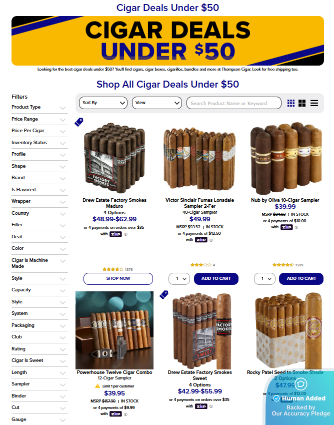 30% Off + Thompson Cigar Coupons & Promo Codes – Dec 25