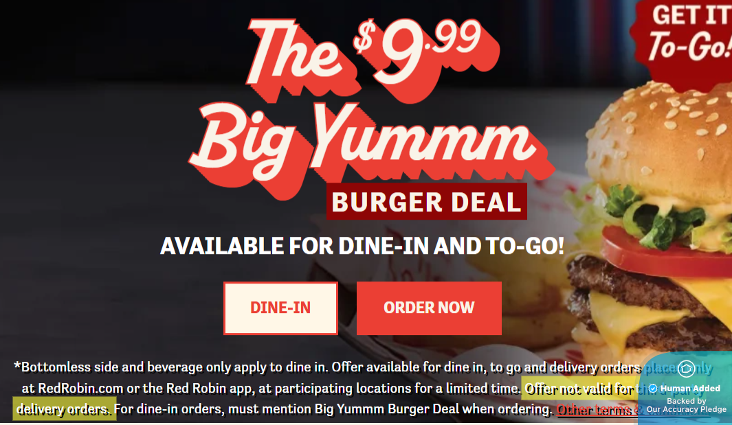 8 Red Robin Deals – Instantly Save Today (December 25)