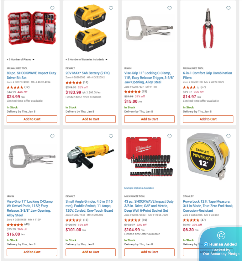 20% Off + Zoro Coupons & Promo Codes – January 2026