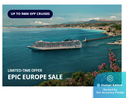 MSC Cruises Coupons - $25 Off Sitewide (Hand Tested)
