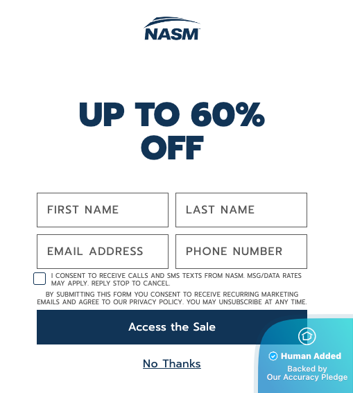 NASM Coupons & Promo Codes for June '26: $50 off