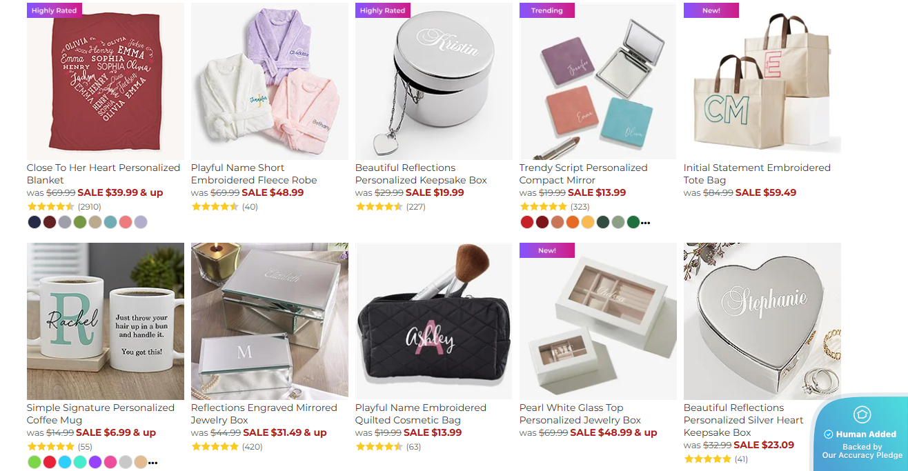 Personalization Mall Coupons & Promo Codes: 25% off