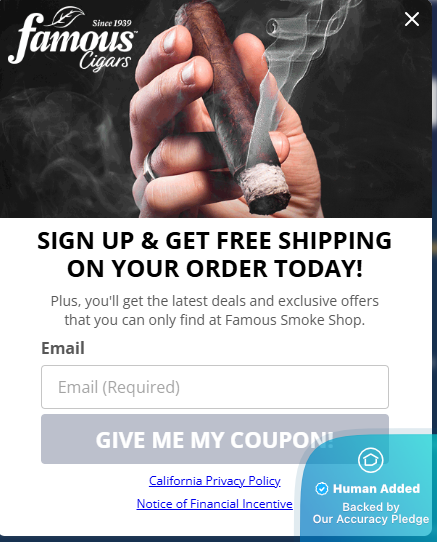 Famous Smoke Coupons & Promo Codes for May '26: 30% - 45% off