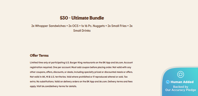 Burger King Coupons & Rewards for May '26: 25% off
