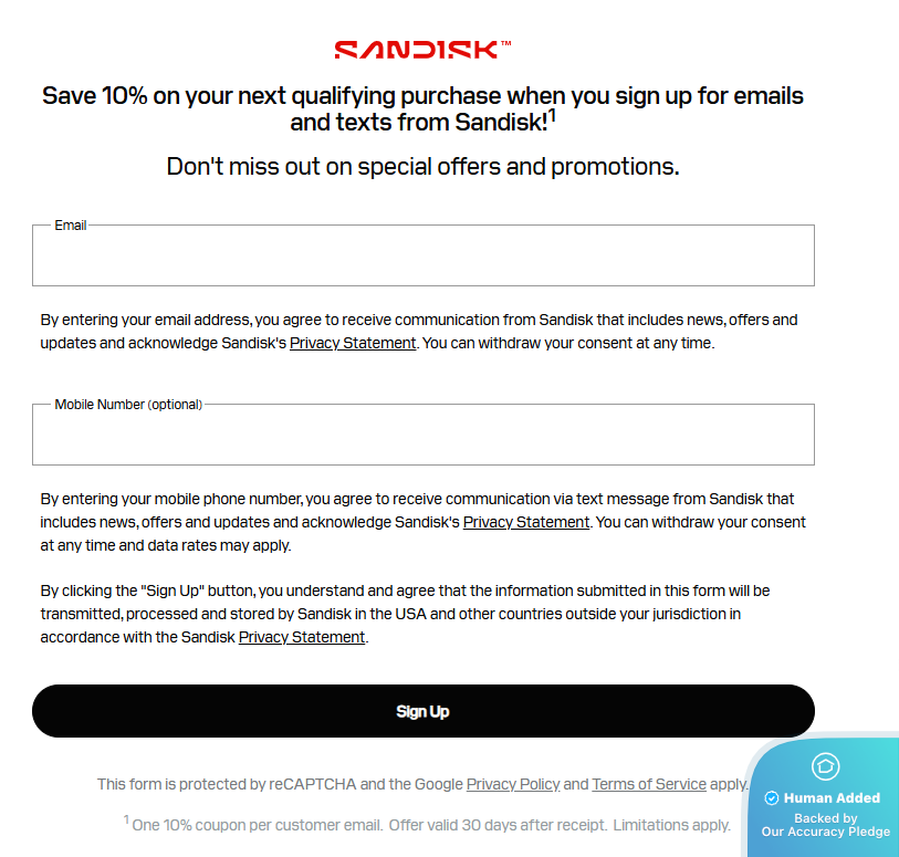 SanDisk Coupons & Free Shipping for July '26: 15% off