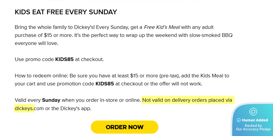 Dickey's Barbecue Pit Coupons & Promo Codes: 15% off