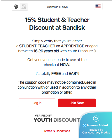 SanDisk Coupons & Free Shipping for July '26: 15% off
