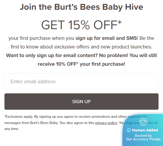 Burt's Bees Baby Coupons & Codes for Jul '26: 20% off
