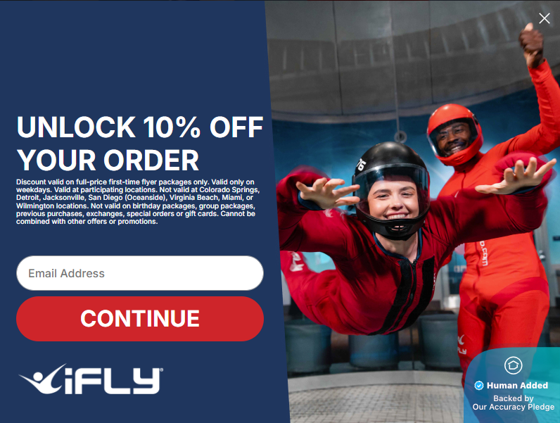 iFLY Coupons & Promo Codes for June '26: 20% off