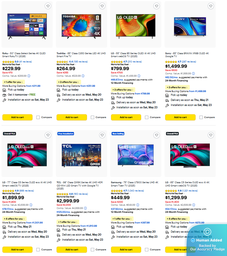 Best Buy Coupons & Rewards for May '26: 40% - 50% off