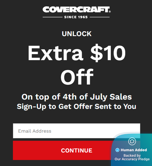 Covercraft Coupons & Promo Codes for Jul '26: 10% off
