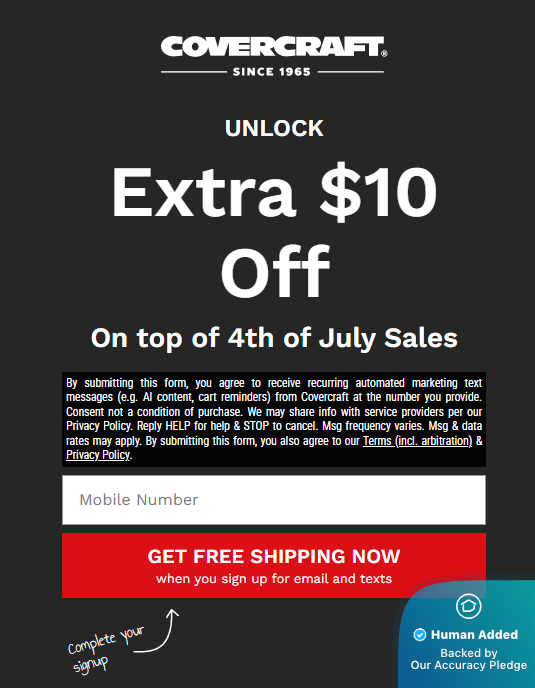 Covercraft Coupons & Promo Codes for Jul '26: 10% off